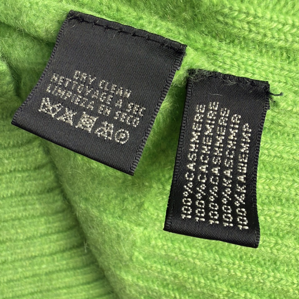 Ralph Lauren 100% Cashmere Green Top Black Label Collection Cabled Size ...