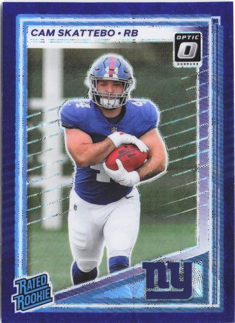 2025 Panini Donruss - Rated Rookie Cam Skattebo #302 Optic Preview Blue ...