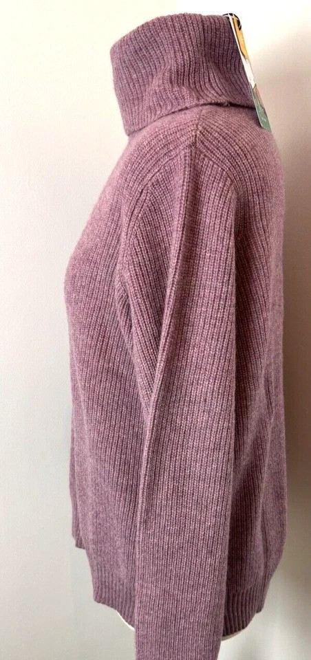 Joules Halton Purple Marl Wool and Cashmere Roll Neck Jumper UK20 BNWT ...