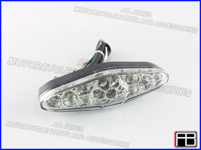 LED rear light stop and tail light tardis clear lens red leds ...