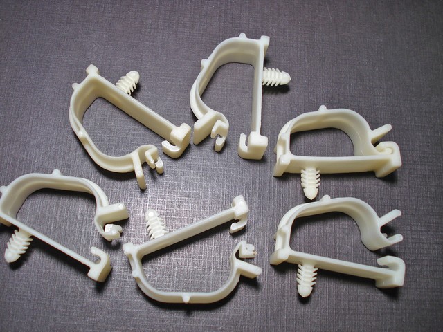 6 pc NORS under dash hood trunk wiring routing clips wire cable clamps ...