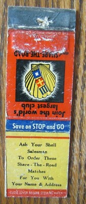 SHELL GAS STATIONS MATCHBOOK MATCHCOVER -E20 | eBay
