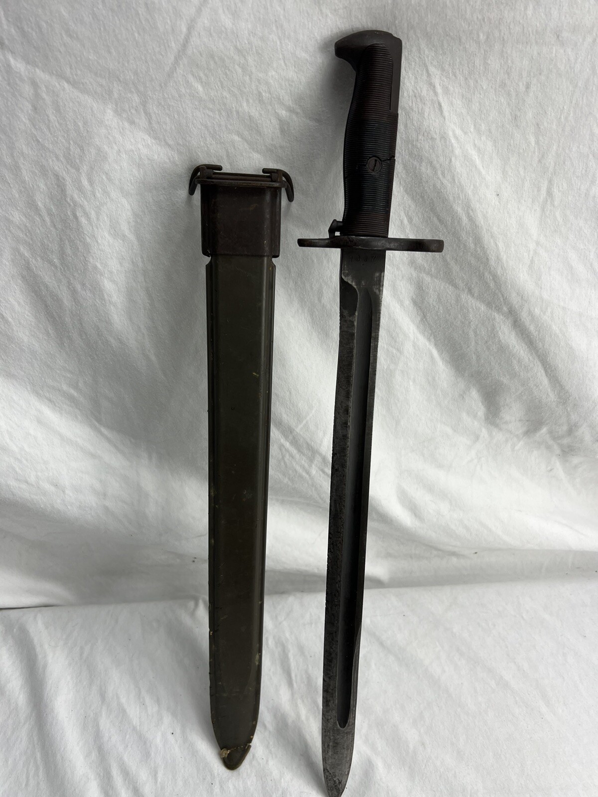 1943 US WT Bayonet •VERY RARE• Original WW2 with Original Scabbard ...