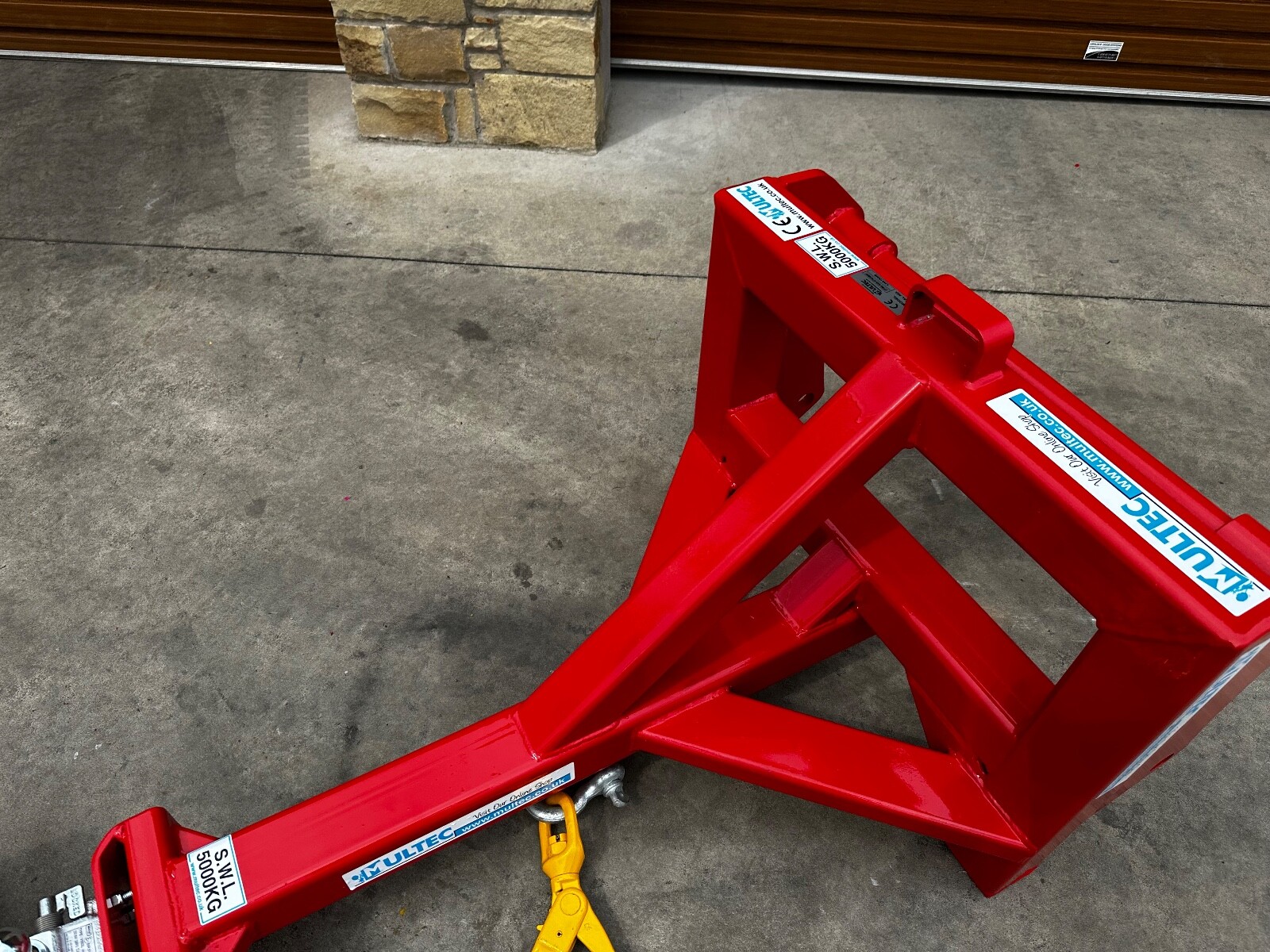 5.0TON Telescopic Handler JiB Hitch & Lifting Attachment RED ( Loader ...
