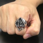 Men's Retro 1%er Outlaw Motor Biker One Percenter Ring Silver Black ...