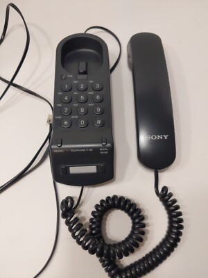 Retro Sony IT-B3 Landline Telephone Corded Wall Mount Tabletop Black ...