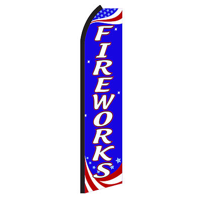 Fireworks Banner Flag Sign Only Advertising Swooper Feather Flutter | eBay