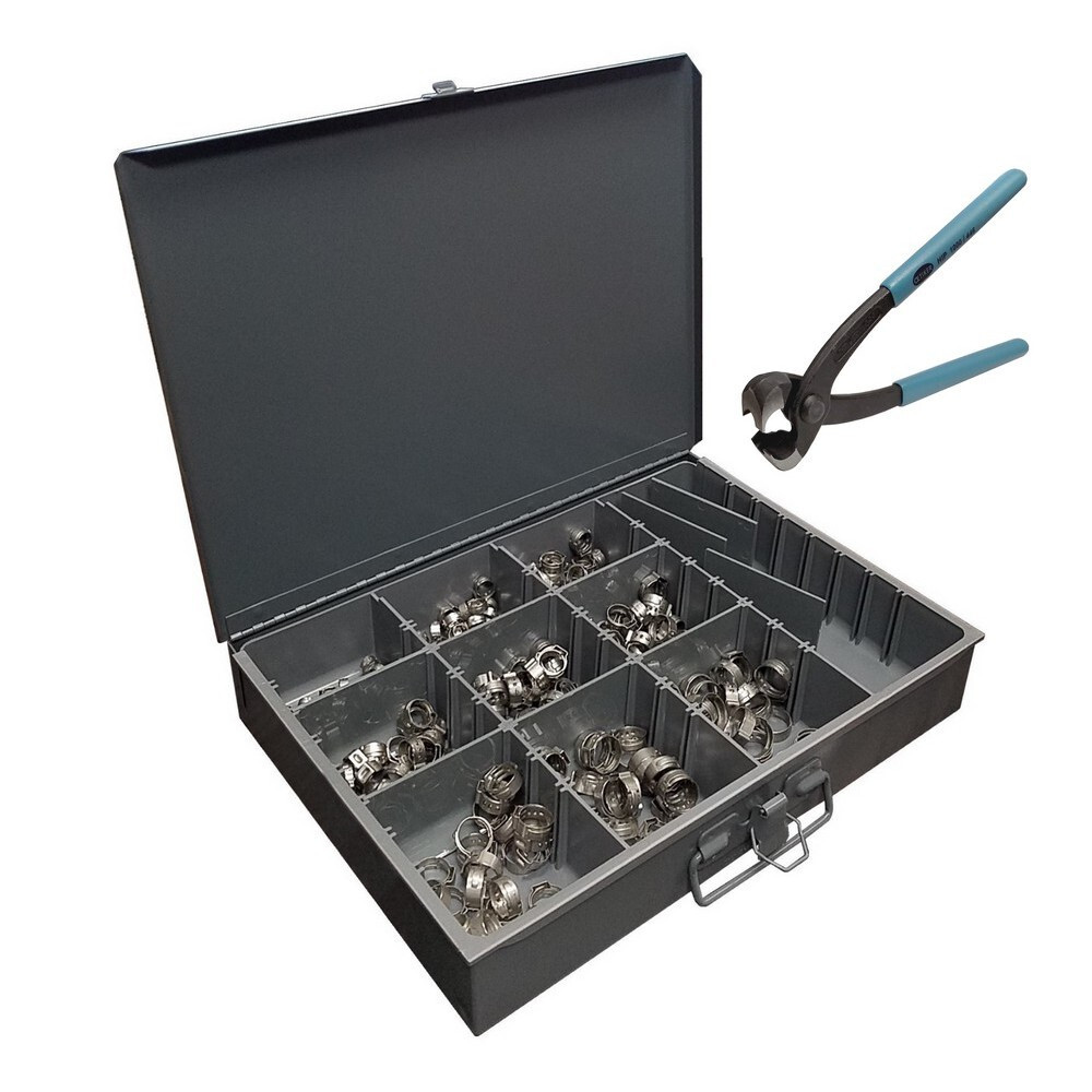 OETIKER 1-EAR ZINC CLAMP KIT - 225 PIECES + PINCER PLIERS | eBay