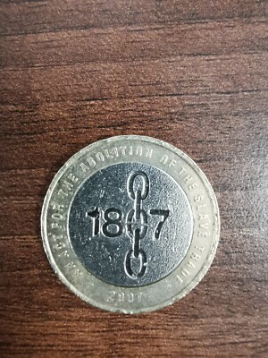 2 POUND COIN (1807) ABOLITION OF SLAVERY 2007 RARE MINT with Errors ...
