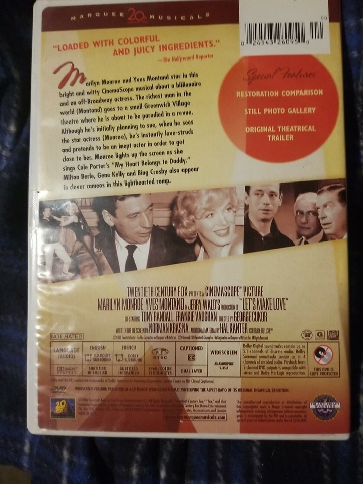 Let's Make Love DVD George Cukor(DIR) 1960 | eBay