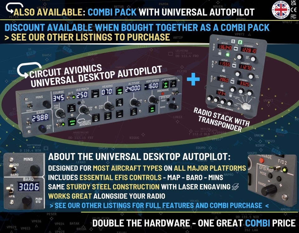 Radio Stack with Transponder for Flight Simulator (STANDARD EDITION) | eBay