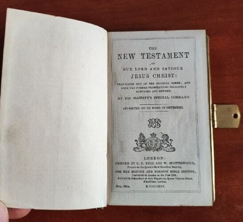 Antiquarian book pocket size New Testament London 1875 rare | eBay ...