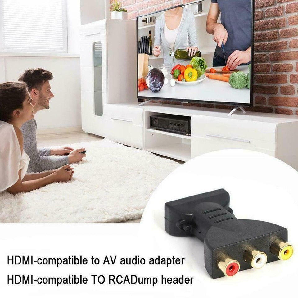 New HDMI Male to 3 RCA Female Composite AV Audio Video Adapter ...