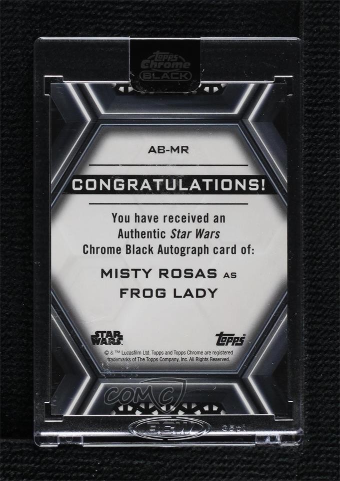 2022 Topps Chrome Black Star Wars B Design Misty Rosas as Frog Lady ...
