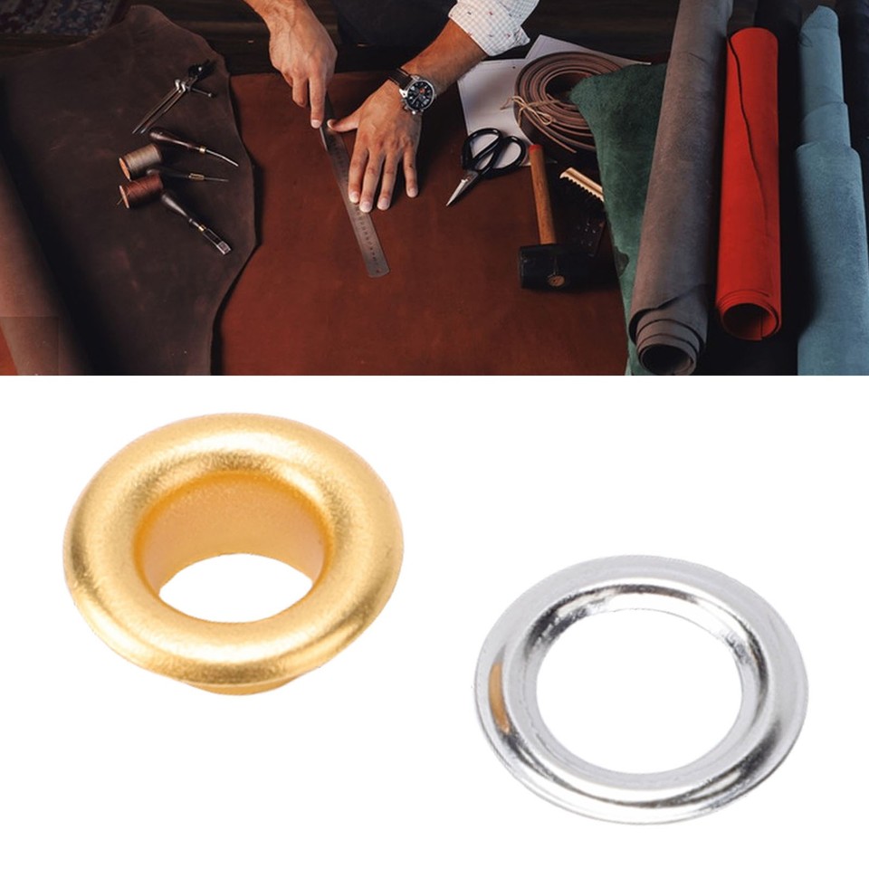 4-300Pcs 6mm Eyelets Stainless Steel Grommets Gold For Fabric Projects ...