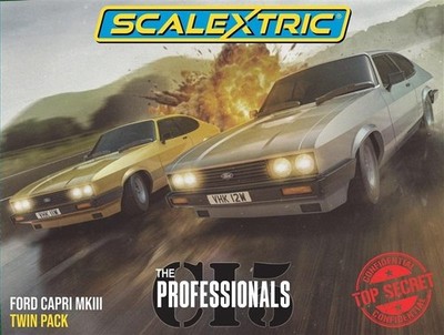 BNIB Scalextric C4642 1:32nd Scale "The Professionals" Ford Capri Twin ...