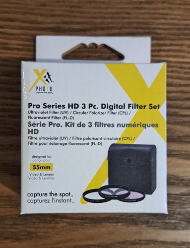 Pro series HD 3 Pc. Digital Filter Set XIT Photo 55mm -- UV, CPL, FL-D ...