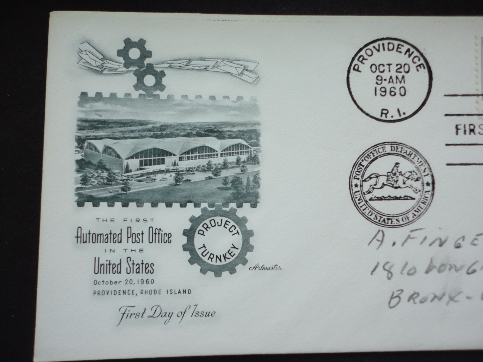 1960 Automated Post Office First Day Issue Envelope Stamp Project ...
