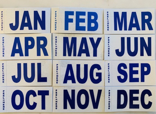 California dmv color for month sticker on license plates - lopastshirts