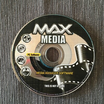 Max Media Manager Software for PC Disc Only untested | eBay