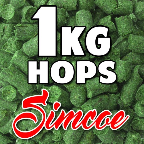 SIMCOE Hop Pellets 1KG Hops USA Home Brew Beer Sealed For Freshness ...