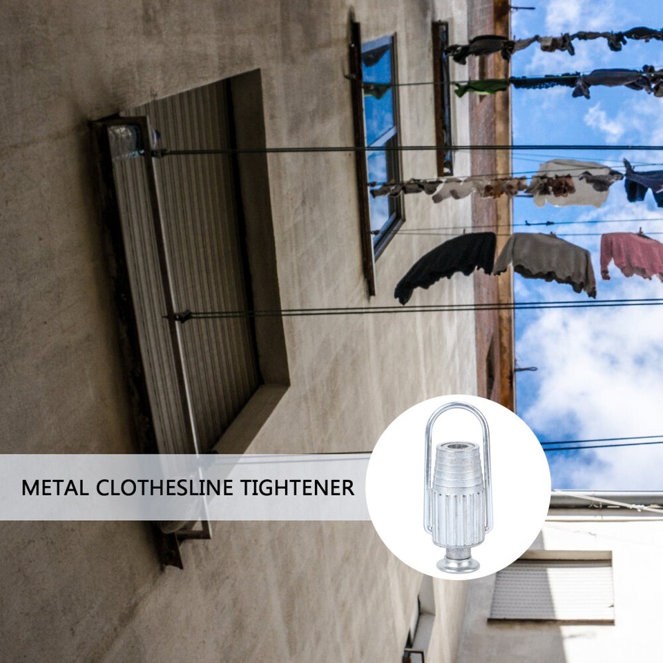 2PCS Metal Clothesline Tightener Aluminium Clothes Line Grips Household ...