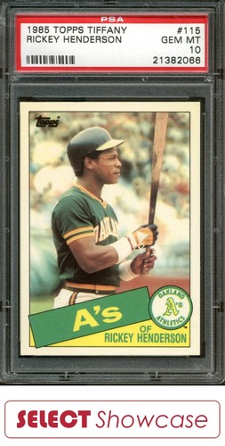 1985 TOPPS TIFFANY #115 RICKEY HENDERSON ATHLETICS HOF PSA 10 | eBay