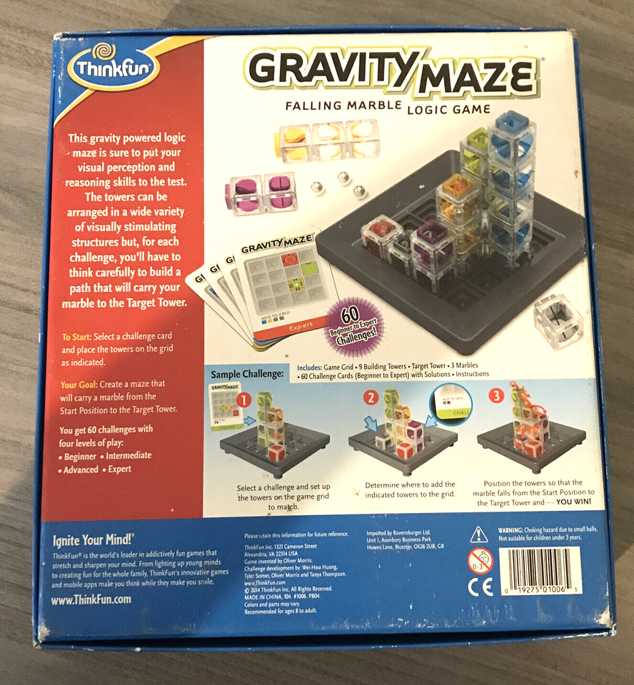 ThinkFun Gravity Maze Marble Run Brain Game and STEM Toy for Age 8 and Up | eBay