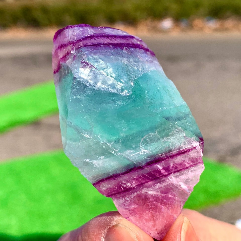 65G Natural colored fluorite quartz crystal Mineral Specimen | eBay
