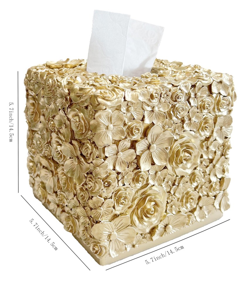 Square Tissue Box Cover Decorative Kleenex Box Holder for Bathroom ...