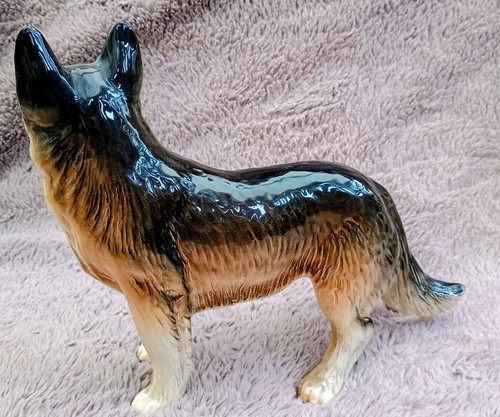Melba Ware Ceramic German Shephard/Alsation Dog Ornament Approx 20cms x ...