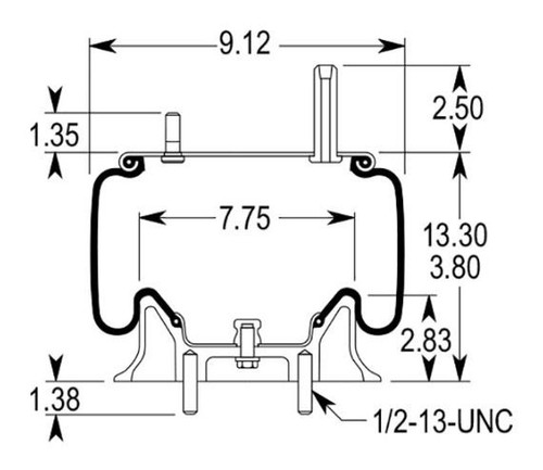 Pack of 8 Air Spring Bag for Kenworth Truck Replace K303-6, K303-15 W01 ...