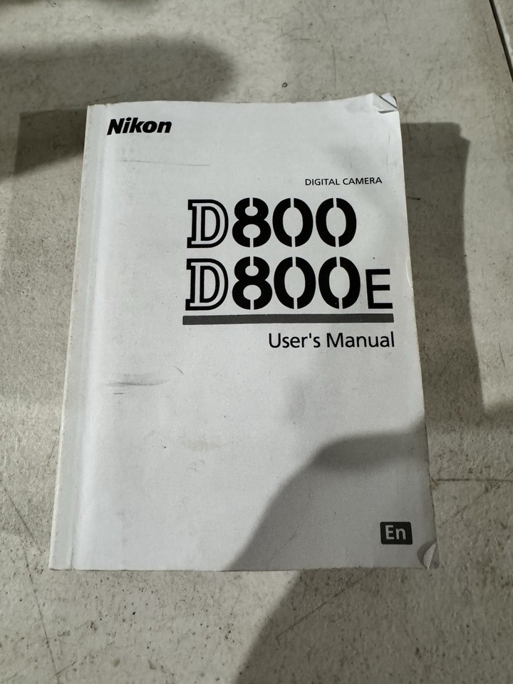 Nikon D800 D800E User Manual Guide Instruction Operator Manual #G209 | eBay