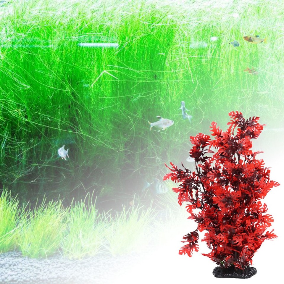 40 CM Fake Water Plants Artificial Aquarium Fish Ornaments for Tanks ...