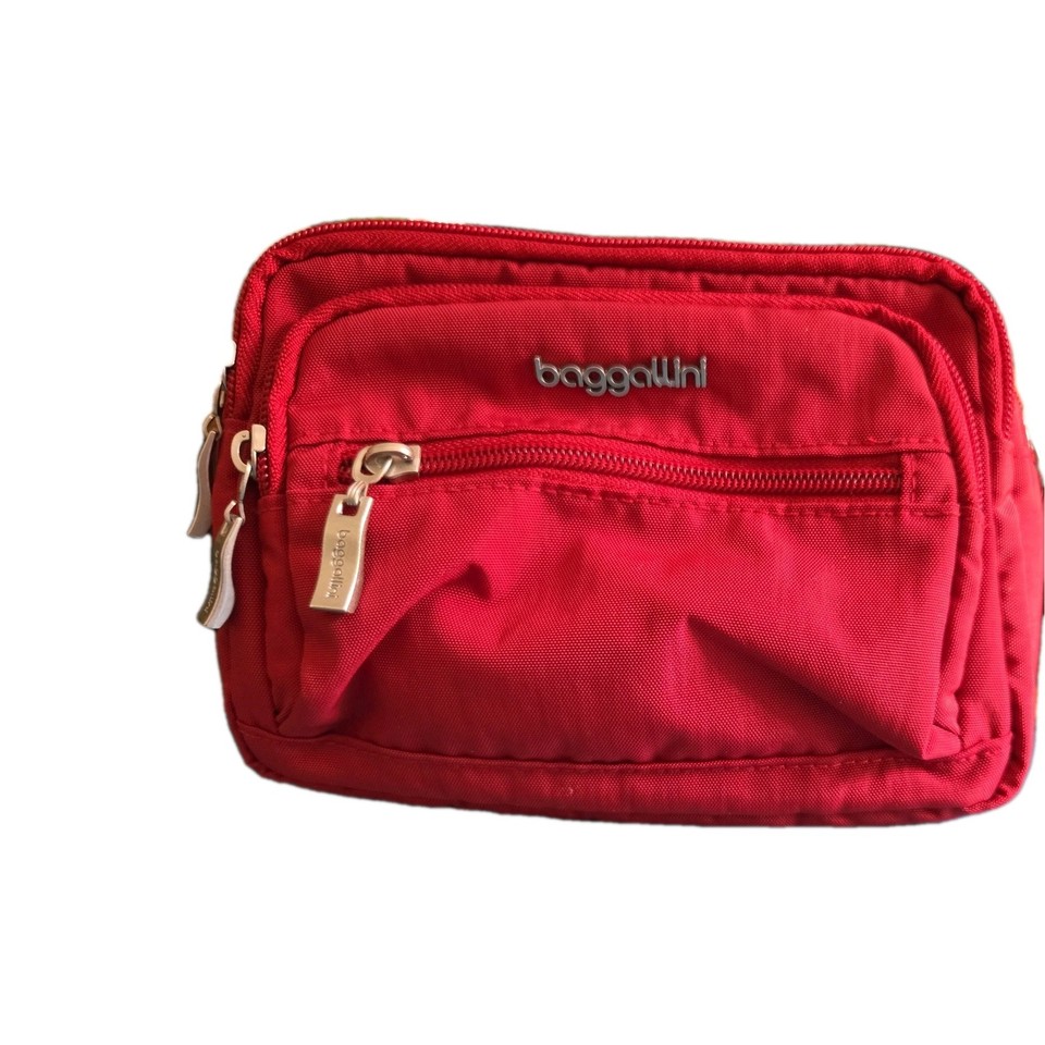 Baggallini Nylon Crossbody Bag Wallet 9x5 Triple Zip | eBay