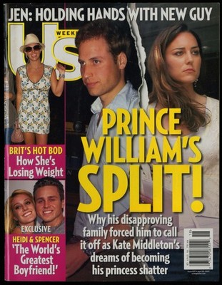 APRIL 30 2007 US WEEKLY MAGAZINE, PRINCE WILLIAMS & KATE MIDDLETON ...