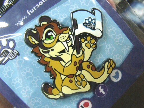 Fursona Pins fursonapins flag enamel pin furry saber toothed tiger ...
