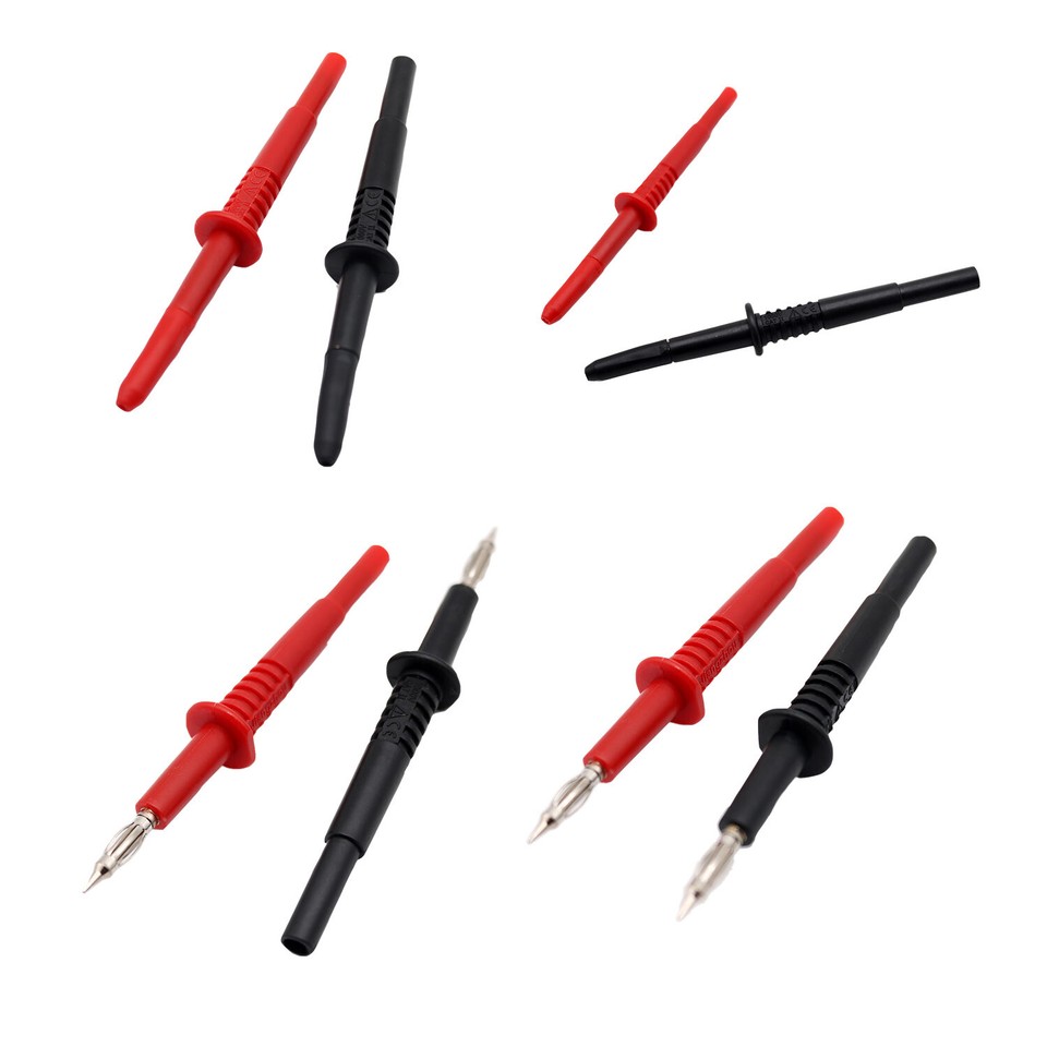 1 pair 4mm Banana Jack Plug Multimeter Oscilloscope Test Tip Probe Pen ...