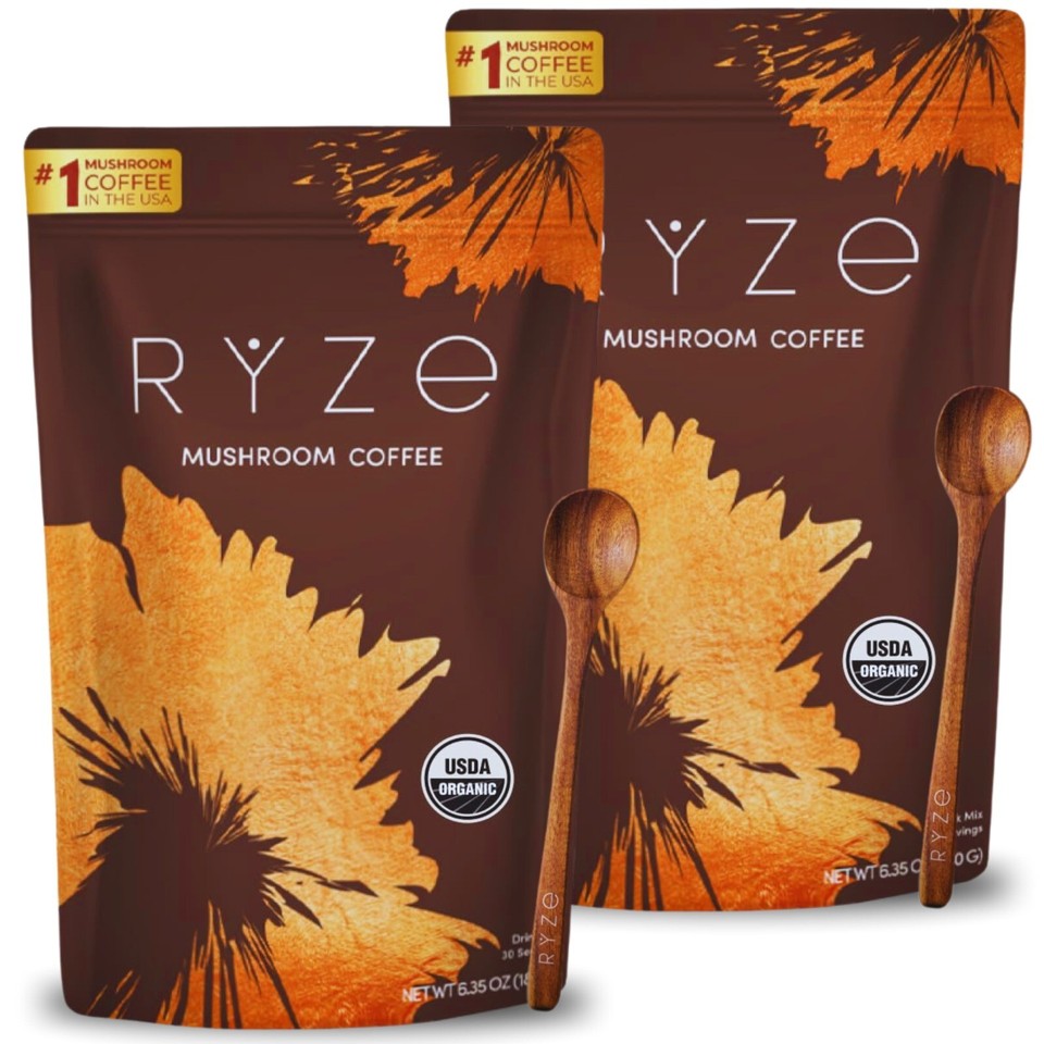 (Pack of 2) Organic RYZE Mushroom Coffee * 30 Servings Per Pack -Free Shipping | eBay
