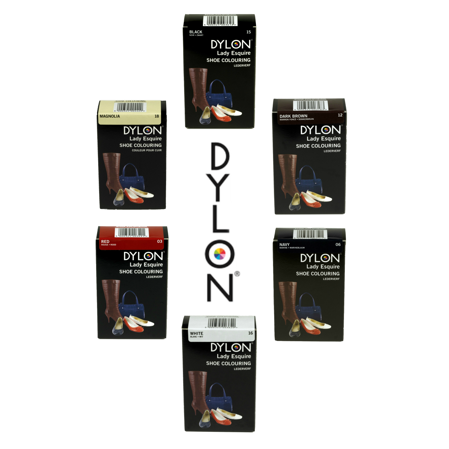 Dylon Lady Esquire Shoe Colouring Kit - Various Colours Available ...