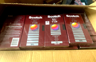 Scotch EG+ T120 Blank VHS Video Cassette Tapes - Lot of 50- New Sealed ...