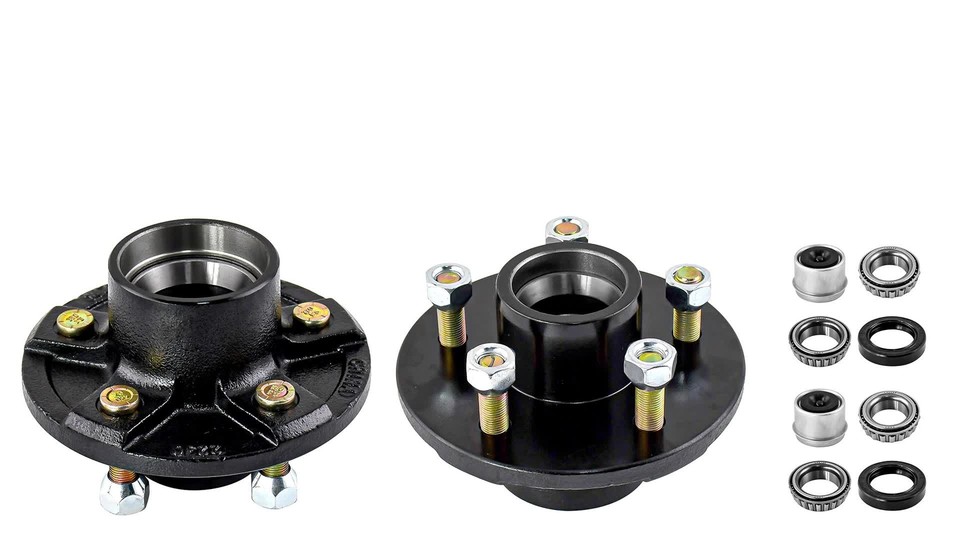 (4) Trailer Axle Kits With 5 on 5" Bolt Idler #84 Spindle For 3500 lbs ...