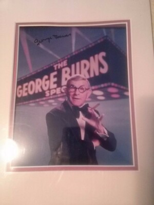 George Burns Autographed 8x10 Photo Matted Legendary Comedian D.96 | eBay