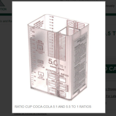 RATIO CUP COCA-COLA 5:1 AND 5.5 TO 1 RATIOS # 99-9426 | eBay