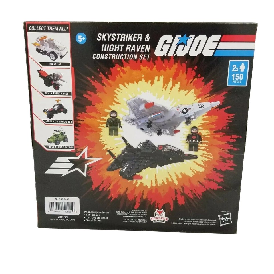 NEW GI Joe Skystriker Jet Night Raven Construction 150Pc Figures G.I ...