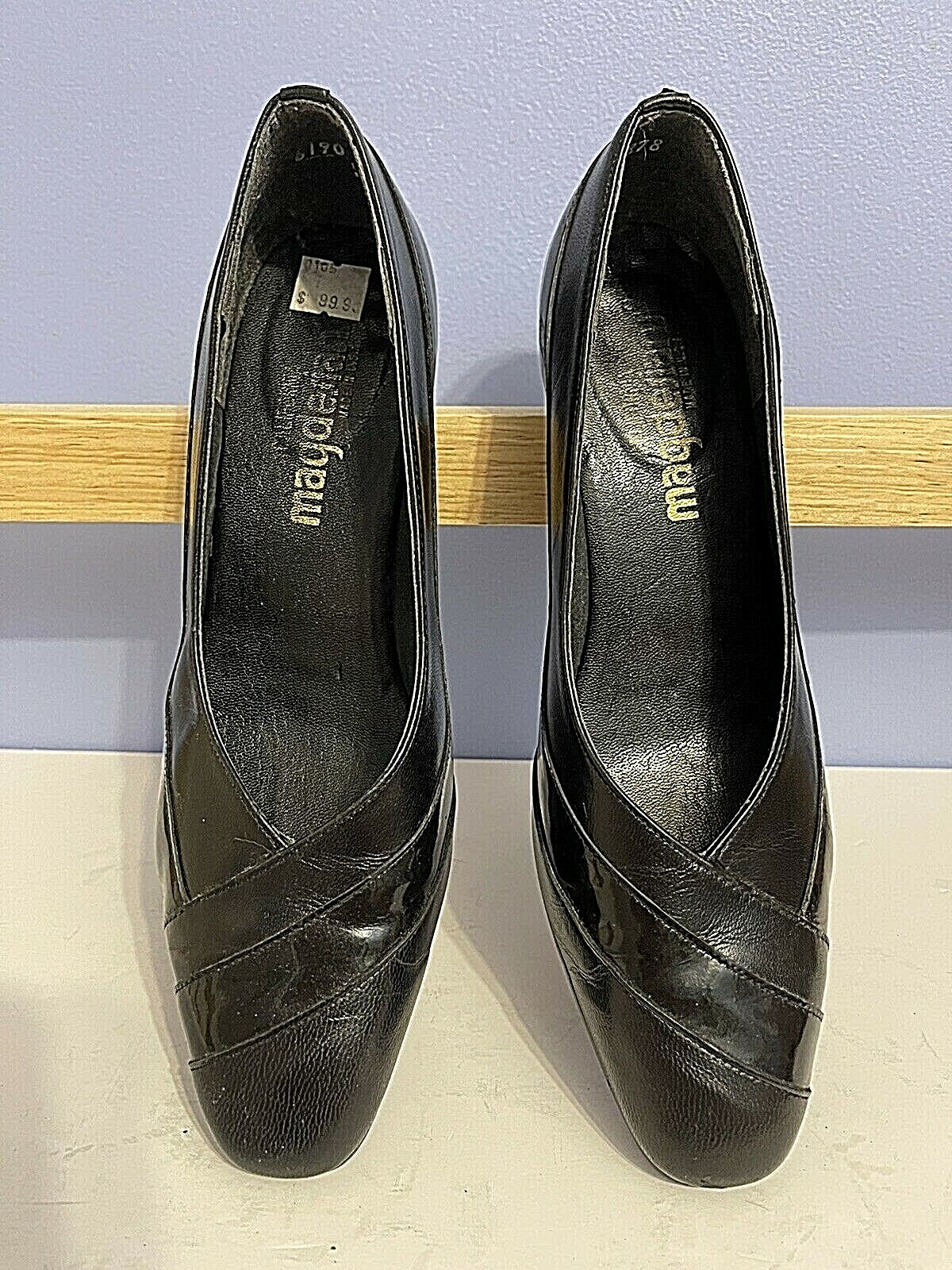 Women's California Magdesians Black Patent Leather Combo Pumps Shoes ...