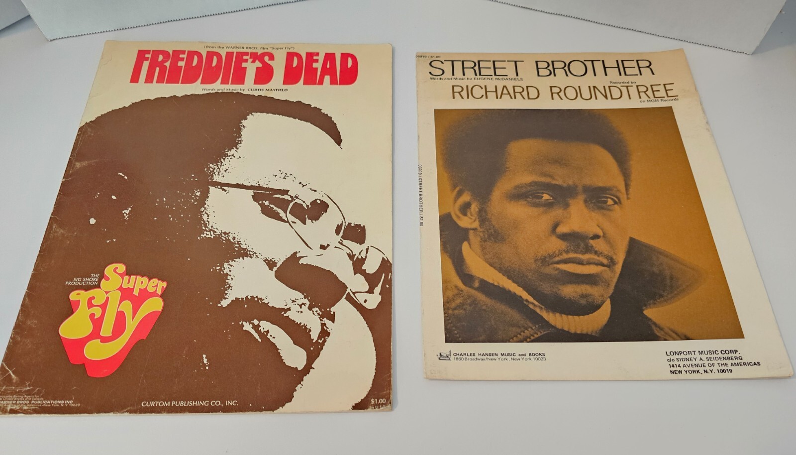 Vintage Super Fly Shaft Curtis Mayfield Richard Roundtree Sheet Music ...