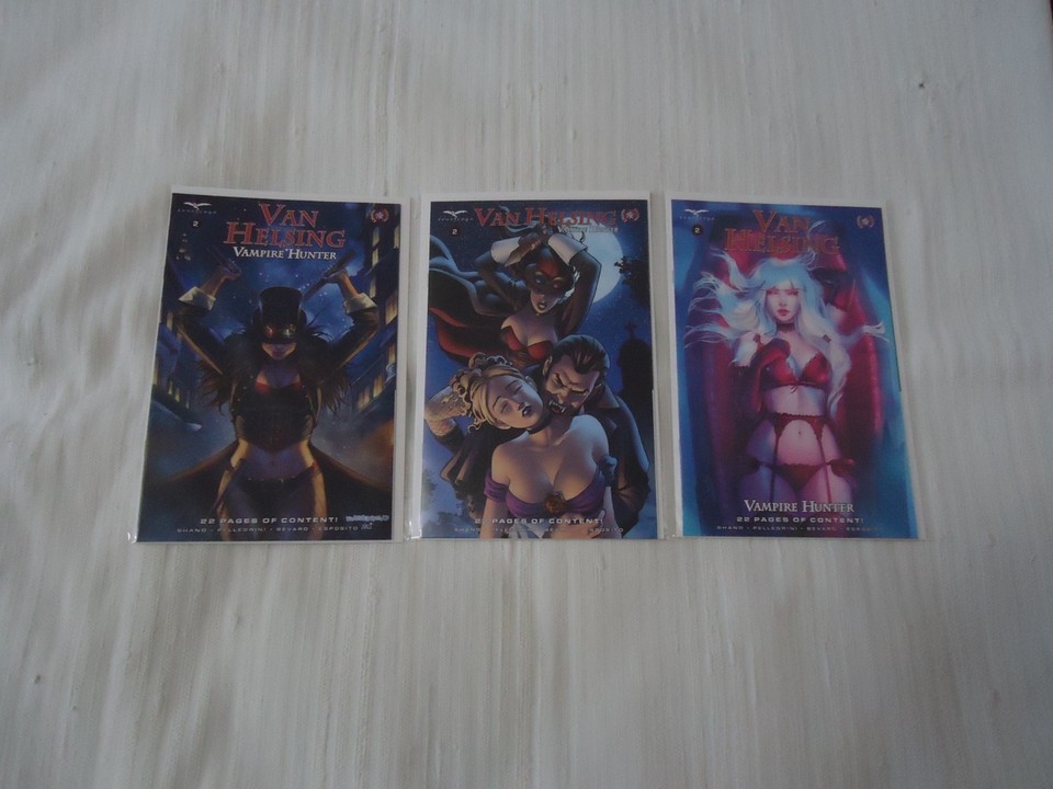 Van Helsing Vampire Hunter 1 2 3 Cover A B C Zenescope Entertainment M ...