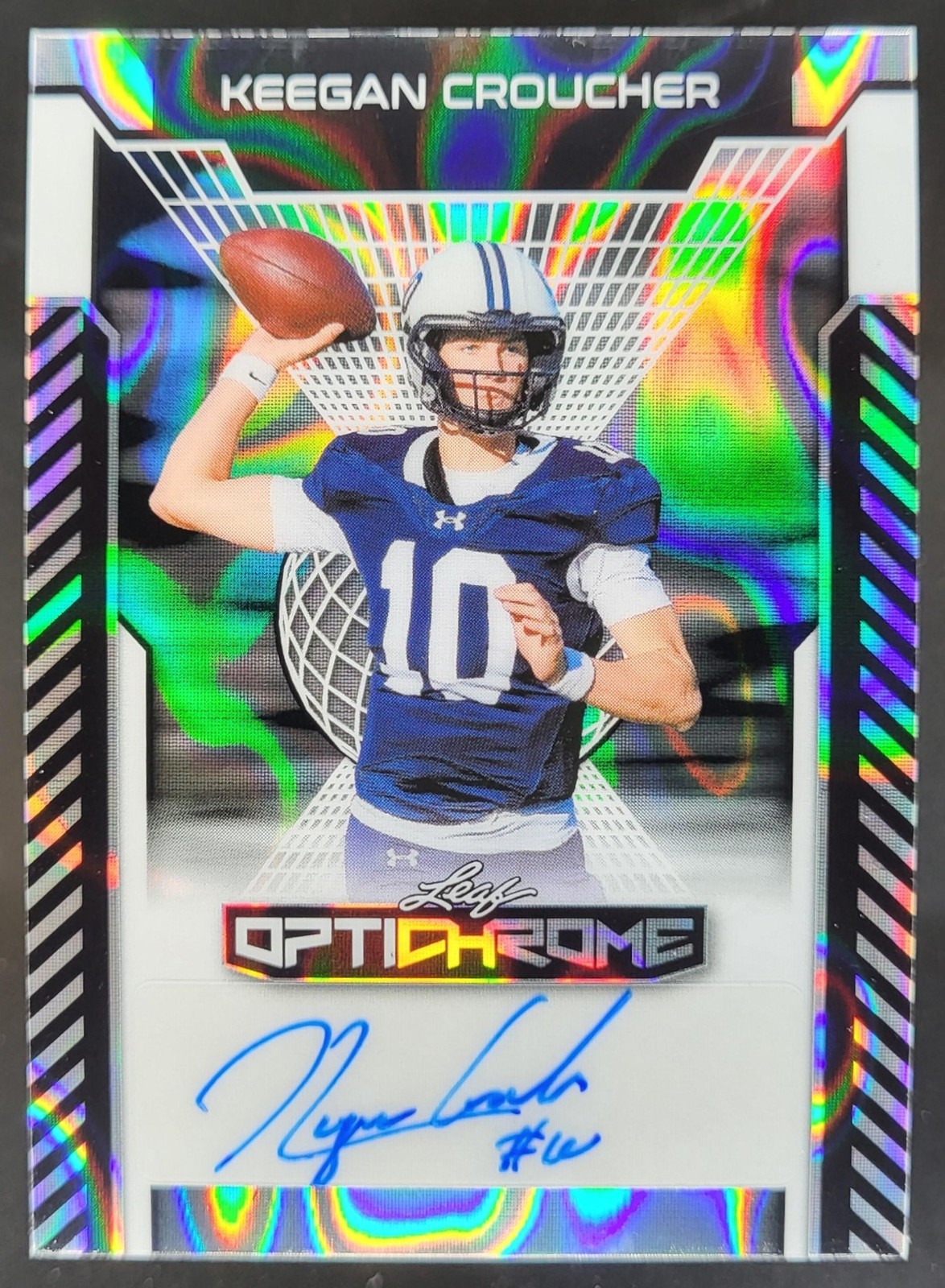 Keegan Croucher 2025 Leaf Optichrome #27A-KC1 Class of 2027 Autographs ...