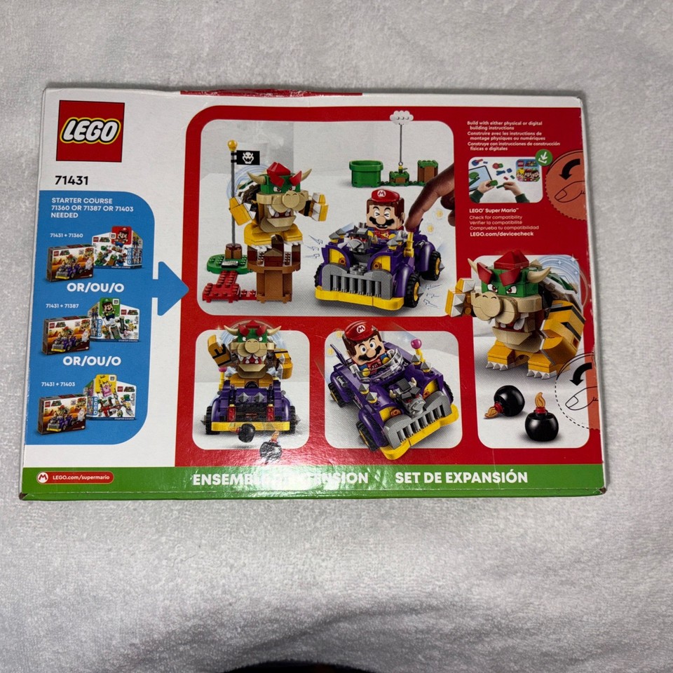 Lego Super Mario: Bowser's Muscle Car Expansion Set (71431) New/Sealed ...